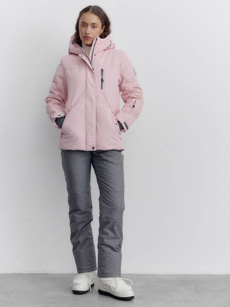 Комплект верхней одежды Женский Avese капюшон Зима, размер 54 Повседневный розовый, серый купить ...