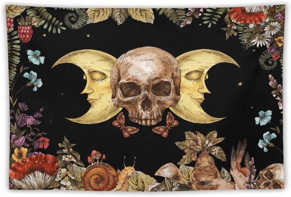 Гобелен Boho Moon Skull Vintage Sun купить c доставкой на OZON по ...