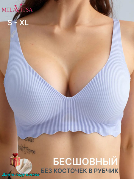 Бюстгальтер Женский Milavitsa, размер 80C, 85A синий купить c доставкой на OZON по низкой цене ...