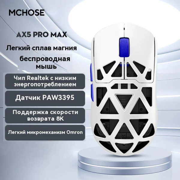 Мышь MCHOSE AX5 Pro Max AX5 Pro Max, белый - купить по выгодной цене в ...