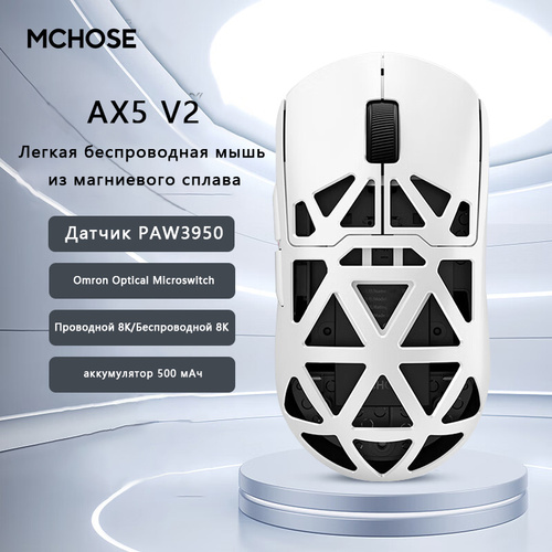 107 отзывов на MCHOSE Игровая мышь беспроводная AX5 PROMAX V2(магниево ...