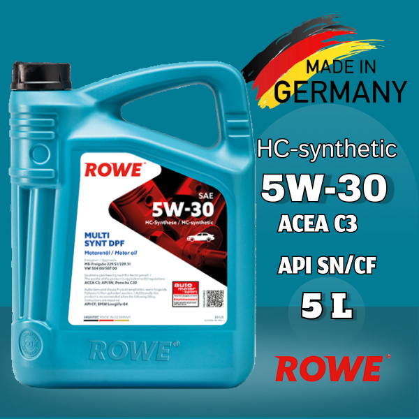 Масло моторное ROWE 5W-30 Синтетическое - купить в интернет-магазине ...