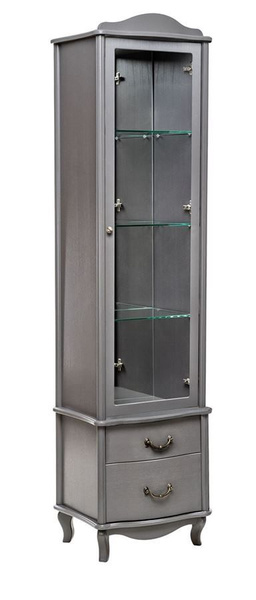 Шкаф-витрина "Джульетта" (серый ясень) Вис, 196.2x40.4x196.2 см ...