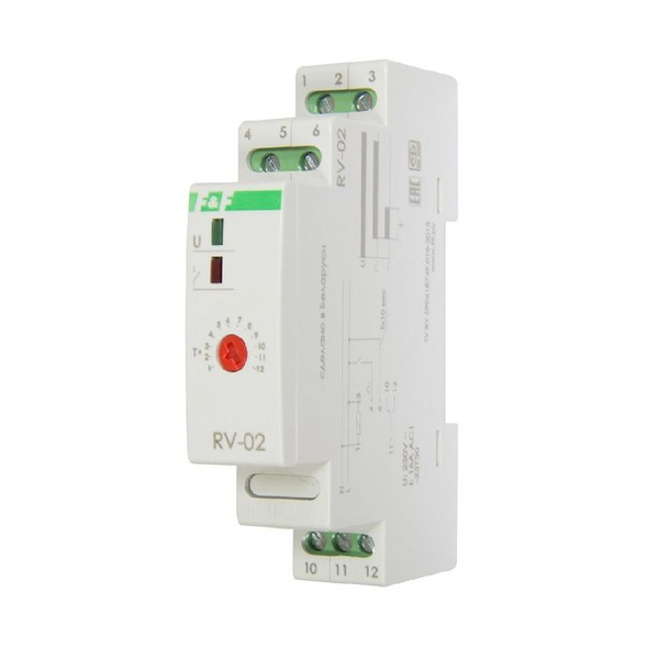 Реле времени RV-02, F&F, 230В, 16А, IP20, с задержкой выключения ...
