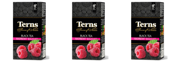 Terns Чай черный Raspberry, 25 пак, 3 уп - купить с доставкой по ...