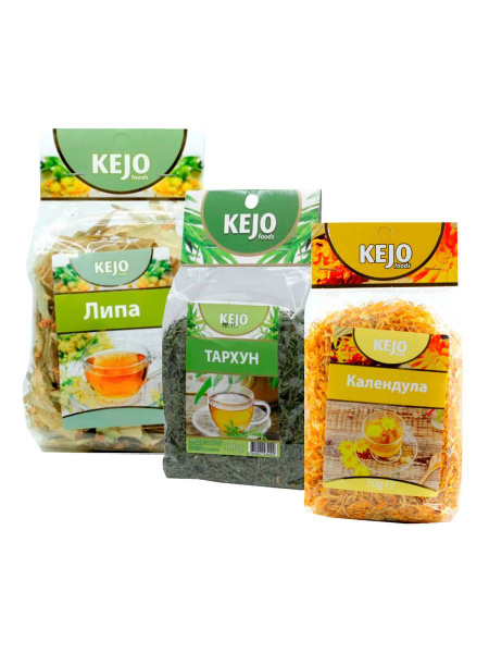 Чай KEJO foods Календула (50 г) Липа (50 г) Тархун (100 г) - купить с ...