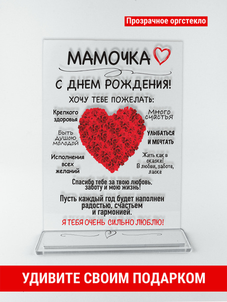 Подарок маме открытка на День рождения - купить с доставкой в интернет ...