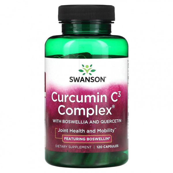 Куркумин C3 комплекс + Босвеллия + Кверцетин 120 caps, Swanson Curcumin C3 Complex with ...