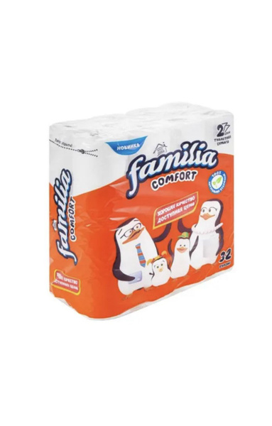 Туалетная бумага "Comfort", Familia, 2 слоя, 32 рулона - купить с ...