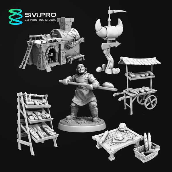 Набор миниатюр для настольных игр DnD (ДнД) "Пекарня" (The Bakery ...