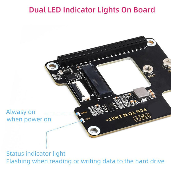 Плата адаптера Ssd для Raspberry Pi 5 Pcie до M 2 Nvme Hat купить с доставкой по выгодным