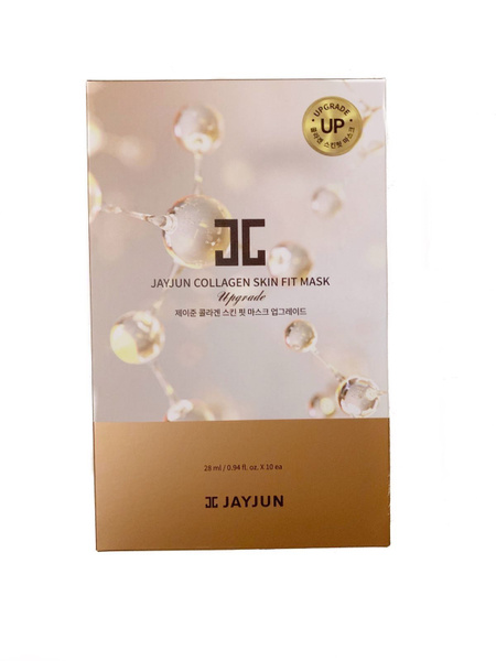 Тканевая маска (упаковка, 10 шт) JAYJUN COLLAGEN SKIN FIT MASK Upgrade антивозрастная с ...