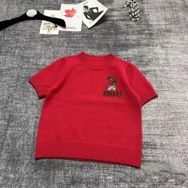 Футболка Miu Miu размер 48 цвет красный 棉花 купить по выгодной цене в интернет магазине Ozon