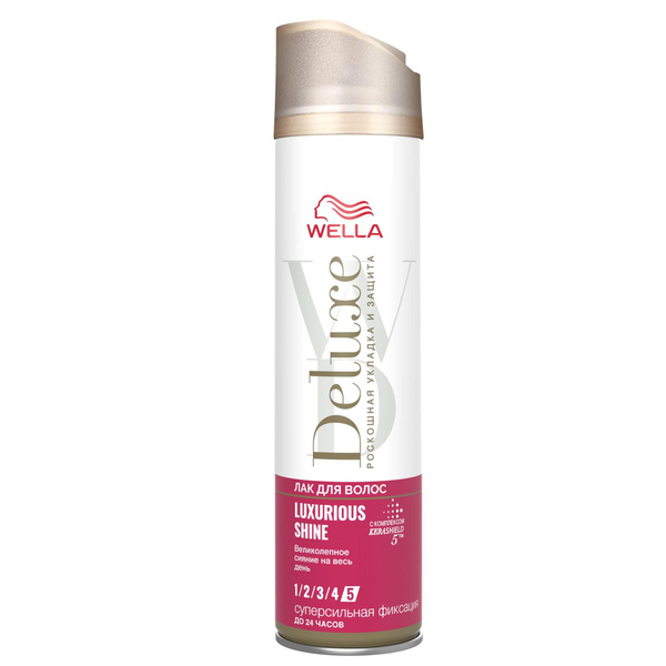 Лак для волос Wella Deluxe LUXURIOUS SHINE суперсильная фиксация, 250 ...