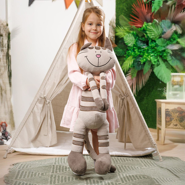 Мягкая Игрушка MAXITOYS, Кот Полосатик, 70 см - купить с доставкой по выгодным ценам в интернет ...