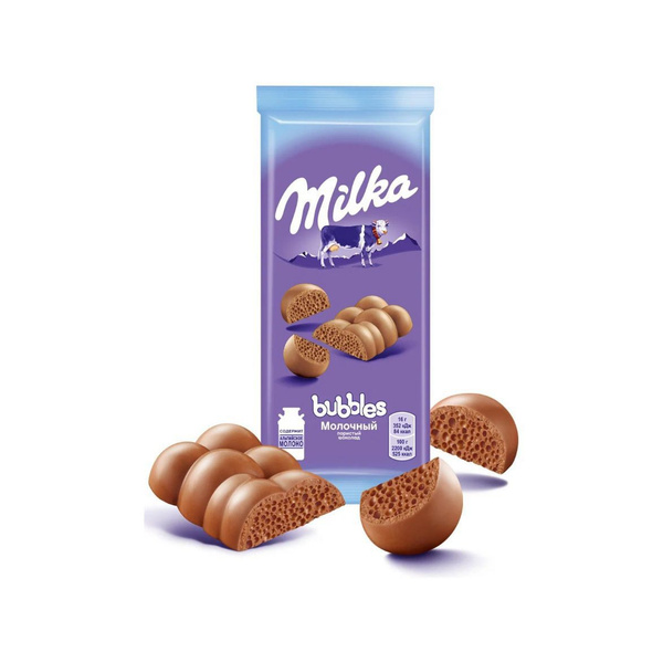 MILKA Bubbles 72г - 3 шт. Пористый молочный классический Шоколад МИЛКА ...