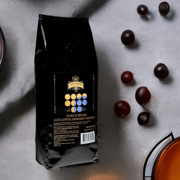 Кофе в зёрнах 1 кг LUCE COFFEE espresso 7 regular. 100% натуральная ...
