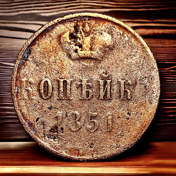 Монета Российской Империи Копейка 1851 года. Николай I - купить в интернет-магазине OZON с ...