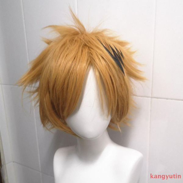 Косплей парик My Hero Academia Kaminari Denki Короткие купить по