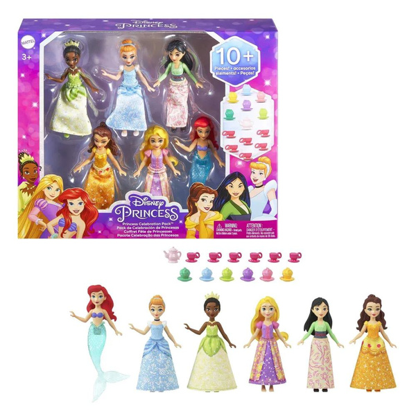 Disney Игрушки Princess, 6 Маленьких Кукол и Аксессуаров HLW91 - купить ...