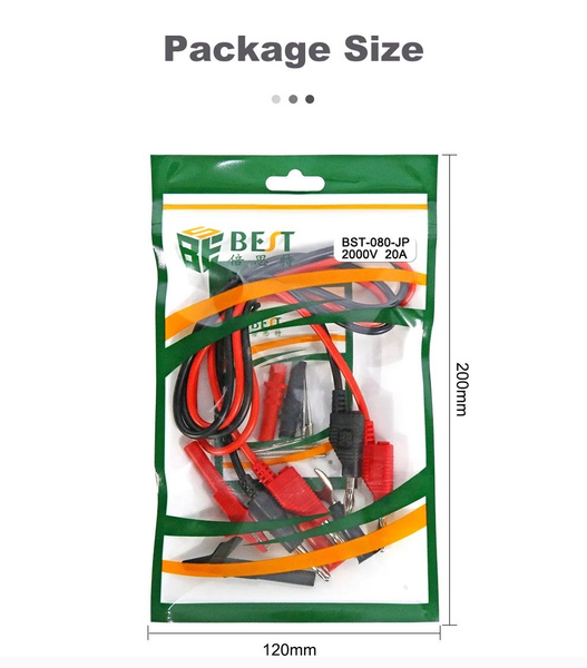 BST-080-JP-Kit timah uji мультиметр, клипса Aligator listrik DIY uji memimpin кабель Alligator ...