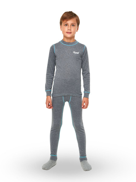Комплект термобелья Мальчики OLDOS, размер 152 Зима темно-серый, голубой, рост 152 Россия купить ...