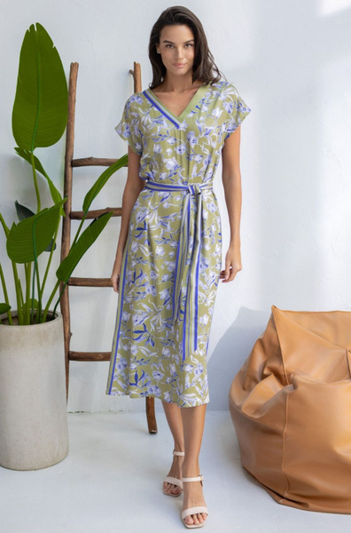 Туника Mia-Amore Libertina (60% виск. 35% шелк) Mia-Amore 1958 оливковый, 48/50, Женский, размер ...