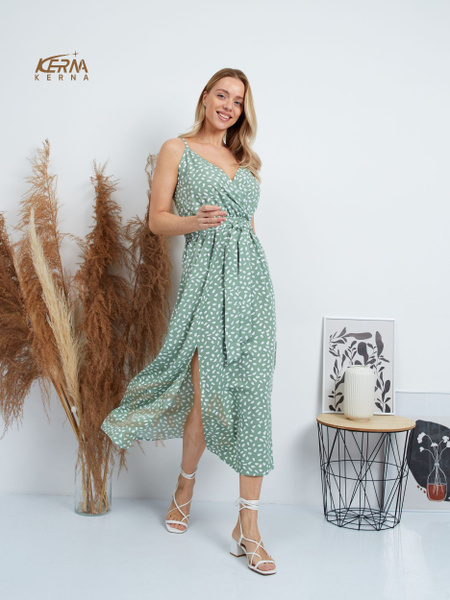 Сарафан женский летний длинный Blanca aruLgreen kerna, Женский, Лето, размер 48, материал ...