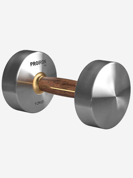 Гантели PROIRON Г1НО, 1 шт. по 10 кг, серебристый, коричневый - купить по выгодным ценам в ...