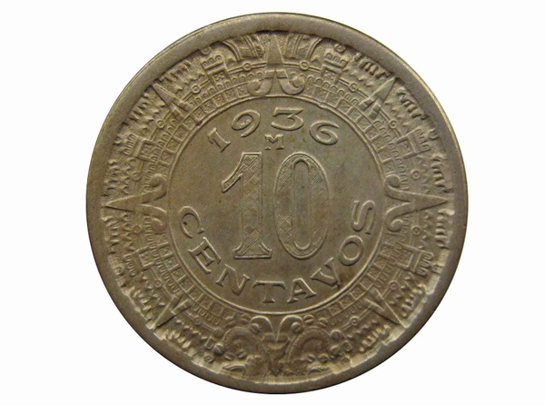 Старинная монета Мексики 10 сентаво 1936 г. - купить в интернет-магазине OZON с быстрой ...