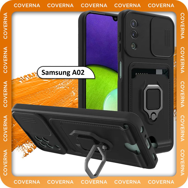 Чехол противоударный на Samsung A02, для Самсунг А02 с защитной шторкой ...