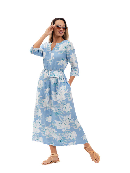 Платье Женский Rosso Style голубой тиффани Короткий, размер 44 Без застежки купить c доставкой ...