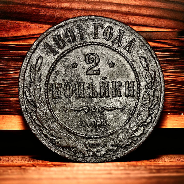 Монета Российская Империя 2 копейки 1891 года, СПБ. Александр III - купить в интернет-магазине ...