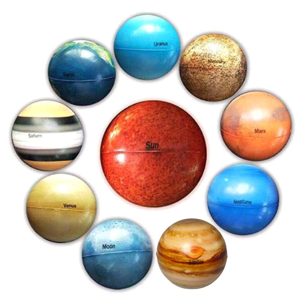 Мягкие шарики из пенопласта с цветной печатью 3D Planet Balls PU Stress ...