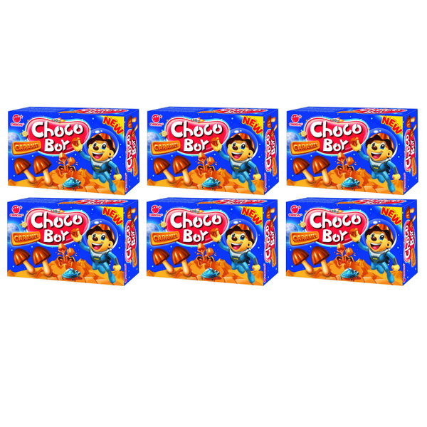 Choco Boy Печенье грибочки, Карамель, 45 гр, 6 уп. - купить с доставкой ...