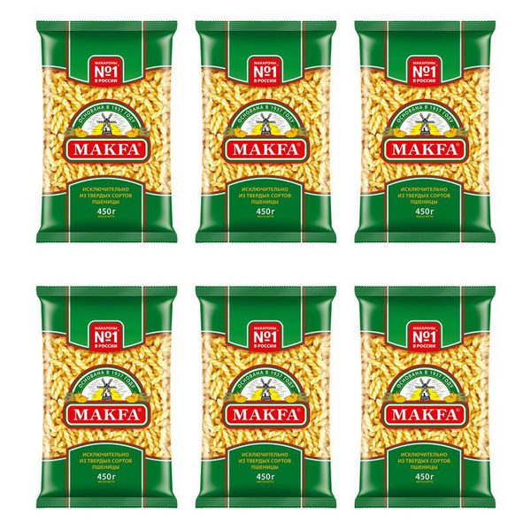 Makfa Макароны косички, 450 г, 6 уп купить на OZON по низкой цене (1564126966)