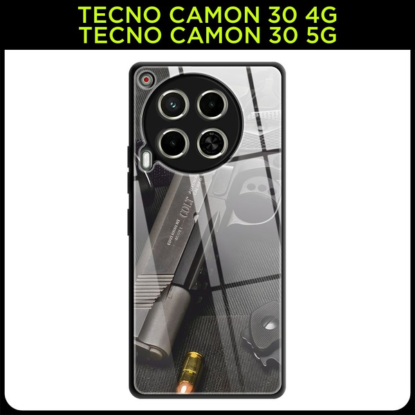 Стеклянный чехол на Tecno Camon 30 4G/Tecno Camon 30 5G / Текно Камон ...