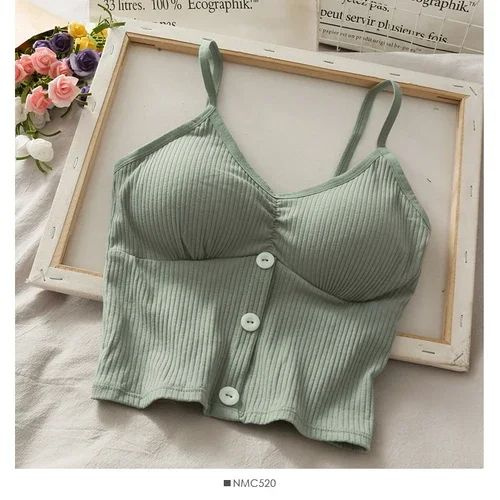 Кроп-топ Женский MOOCIE зеленый, размер 40, 44 Полиэстер Без рукавов Повседневный Китай купить c ...