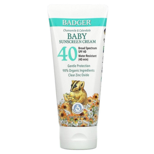 Детский солнцезащитный растворитель Badger Transparent Zinc Spf40+ 87 ...