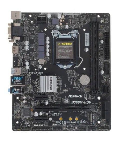 Материнская плата ASRock B360M-HDV купить по низкой цене с доставкой и ...
