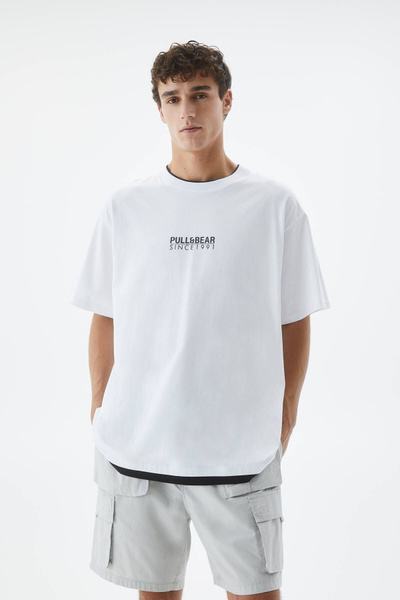 Поло Pull&Bear, размер 44, цвет белый - купить по выгодной цене в интернет-магазине OZON ...