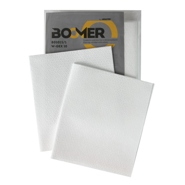 Салфетки нетканые для обезжиривания W GEX 10, 85г/кв.м, 32x36см, белые ...