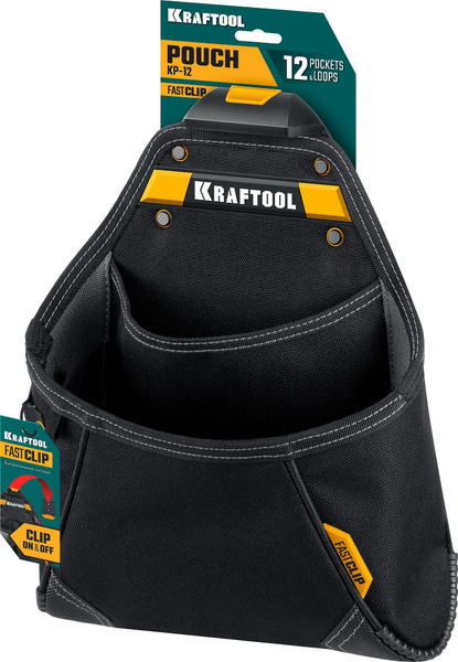 Поясная сумка KRAFTOOL KP-12 с быстросъёмным креплением FastClip, 12 ...