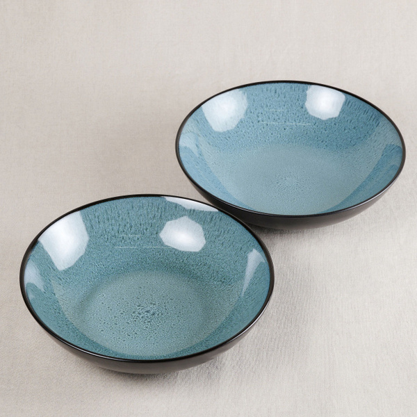 Набор тарелок MIXOM, Керамика, диаметр 20.5 см - купить по низким цене в интернет-магазине OZON ...