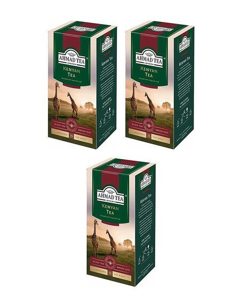 Чай чёрный Ahmad Tea Kenyan Tea, 2 гр x 25 пак, 3 уп - купить с ...