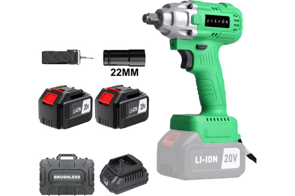 Гайковерт аккумуляторный ударный Zitrek Crusher 20-Li (20В, Li-ion 2x6 ...