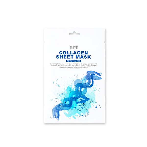 Тканевые маски для лица TENZERO COLLAGEN SHEET MASK с коллагеном набор ...