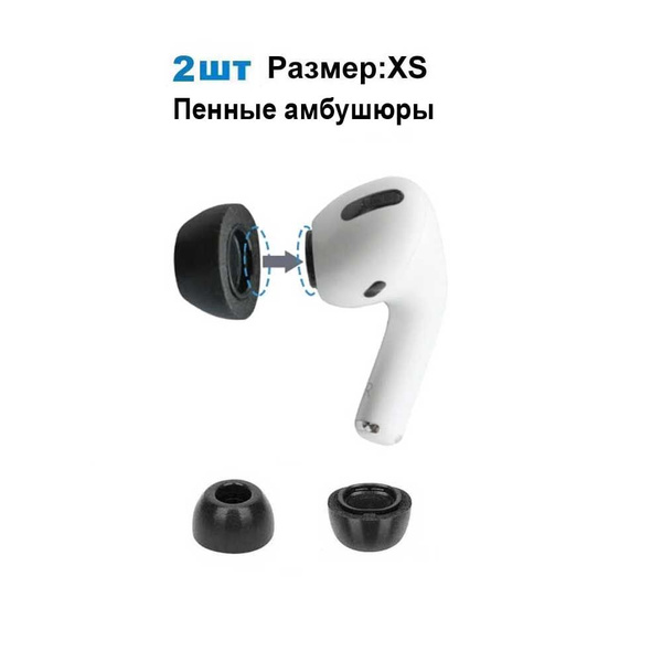 Пенные Амбушюры для наушников AirPods Pro 1, Pro2 (Размер XS) - купить ...