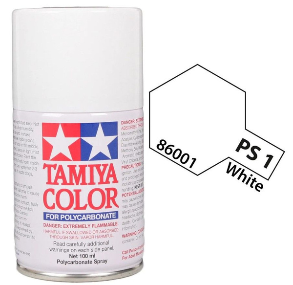 86001 Белая аэрозольная краска TAMIYA PS-1 White объем 100мл. - купить ...