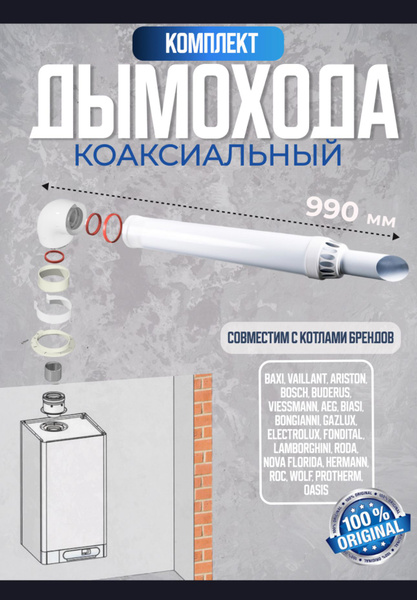 Комплект дымохода - купить по выгодной цене в интернет-магазине OZON ...